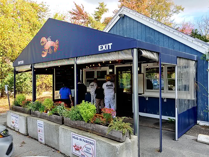 That weathered blue exterior has seen countless satisfied customers come and go through the decades.