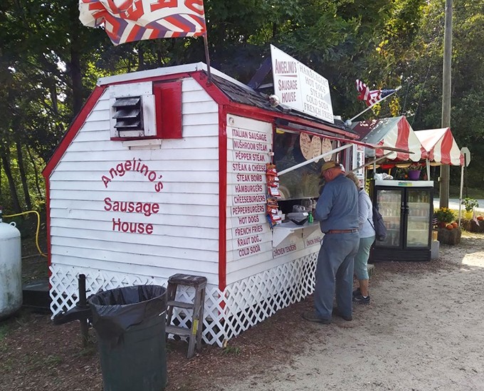 The red-and-white charm of Angelino&rsquo;s Sausage House promises the kind of hearty, no-frills eats that make roadside stops legendary.