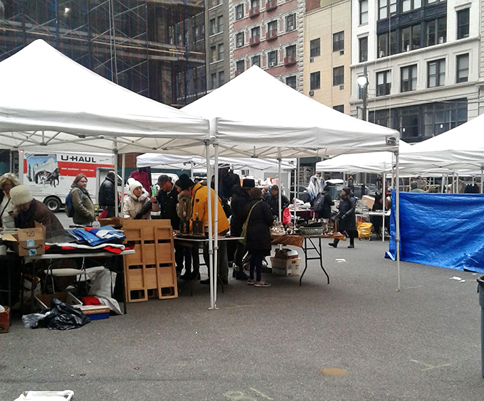 New York's concrete jungle transforms into a shopper's paradise every weekend, rain or shine.