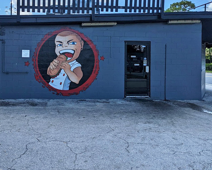 The colorful mural hints at the personality and passion packed into every sandwich here.