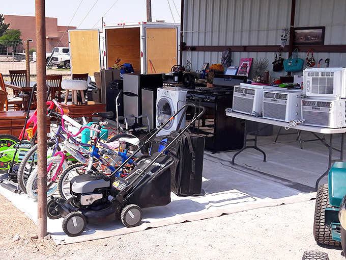 From lawn mowers to kitchen appliances, Belen's outdoor section is where practical meets affordable in the New Mexico sun.