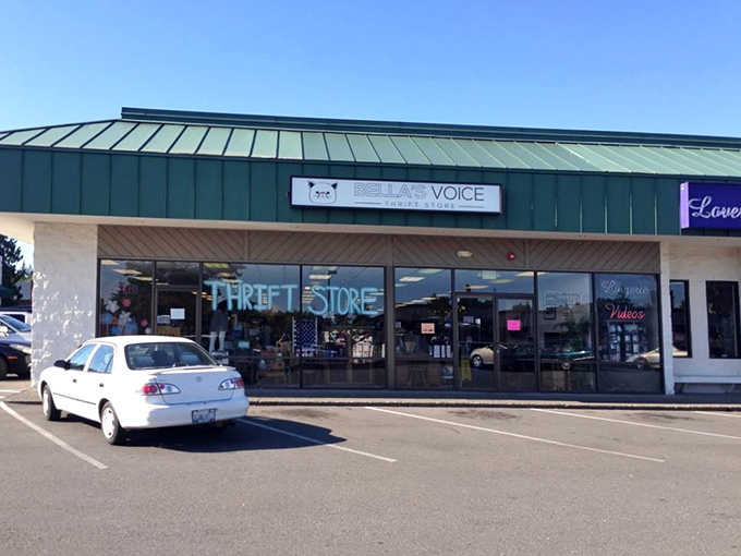 Clean lines and clear signage make this thrift store feel more like upscale retail than secondhand shopping.