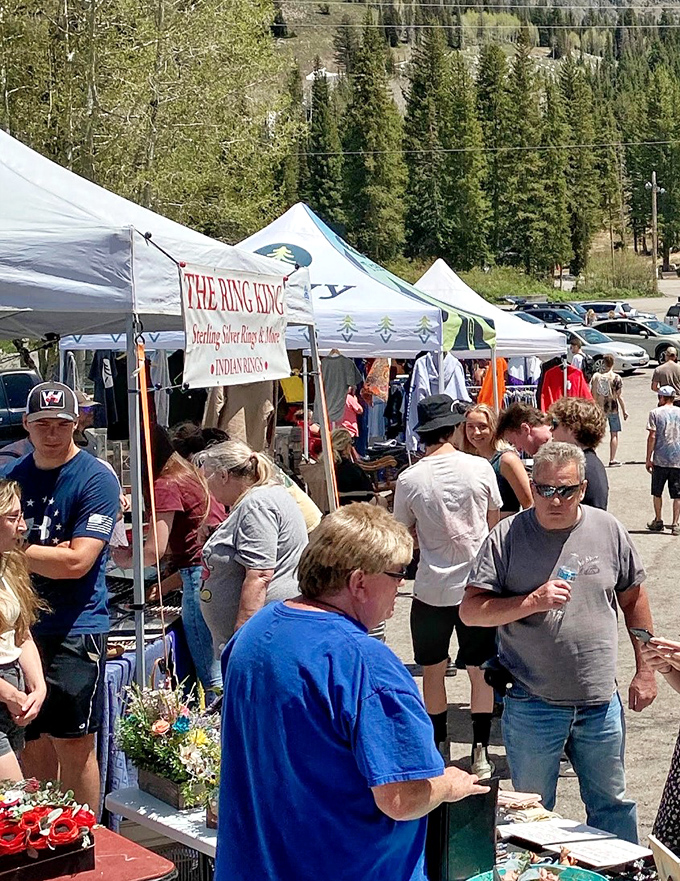 Fresh alpine scenery provides the perfect backdrop for finding outdoor gear and handmade mountain treasures.