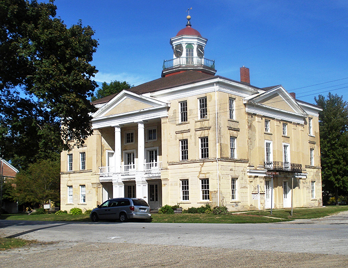This courthouse stands as solid as Swedish meatballs and twice as dignified in its prairie setting.