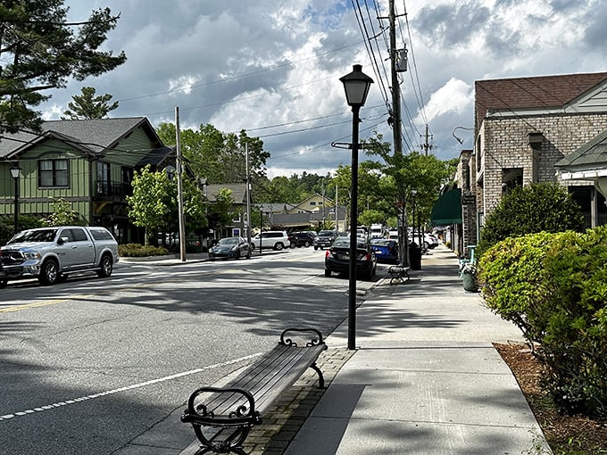 Main Street magic in Blowing Rock, where every storefront looks like it was designed specifically to make you reach for your wallet.