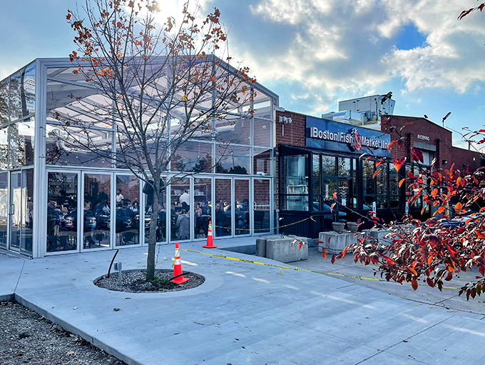 Its clean glass exterior and wide windows offer a glimpse of the goodness within.