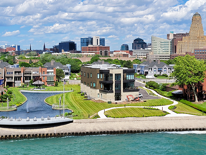 The city's architectural gems stand tall and proud, much like your bank account after dining here.