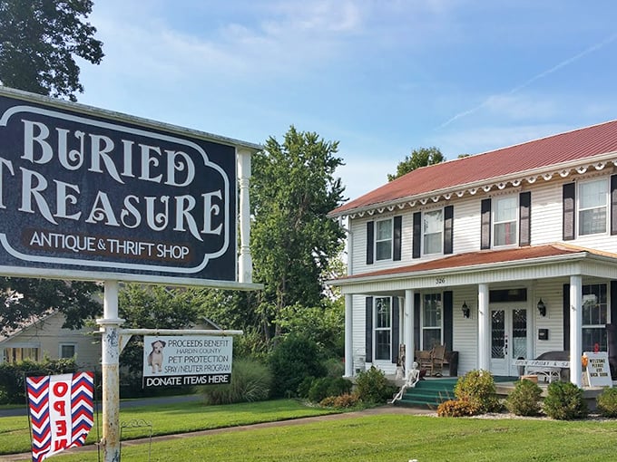 Buried Treasure lives up to its name with a picture-perfect exterior that promises vintage delights inside.