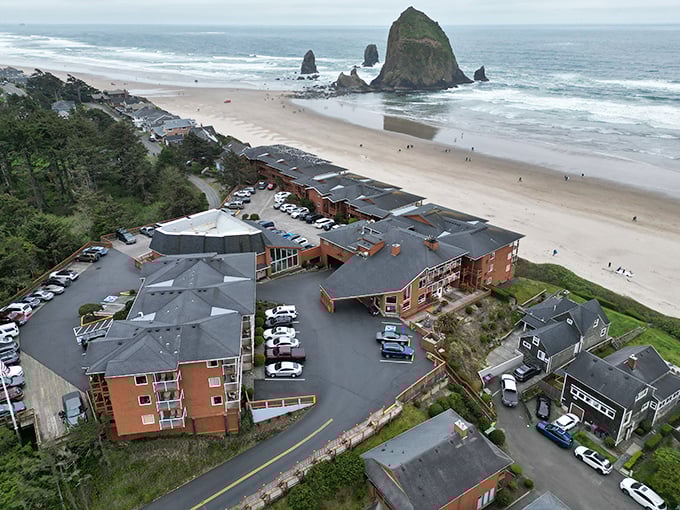 That's not a movie backdrop&mdash;that's just another Tuesday at Cannon Beach, where Haystack Rock plays the starring role.