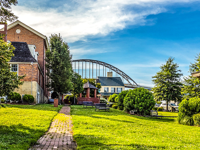 Stone buildings and painted storefronts create Chesapeake City's unique personality&mdash;half maritime, half small-town charm.