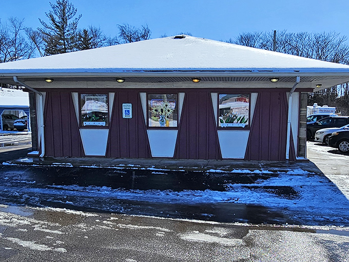 Winter at the Chicken Inn &ndash; where the snow may be cold outside, but the golden-fried chicken inside is worth the journey.