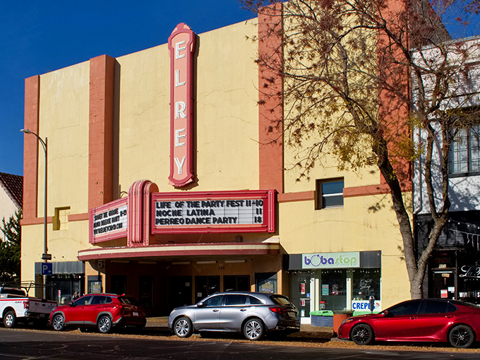 The historic Elrey Theatre in Chico's downtown offers affordable entertainment options for retirees seeking small-town cultural experiences.