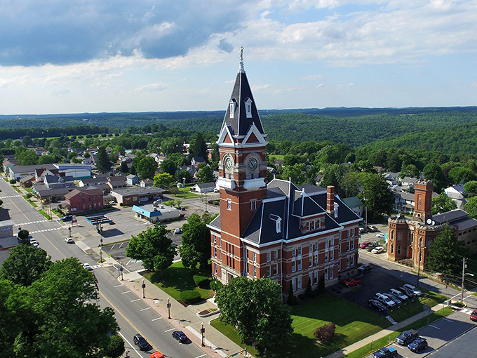 Clarion's historic courthouse stands proudly over the affordable small town, surrounded by the lush Pennsylvania countryside that retirees dream about.