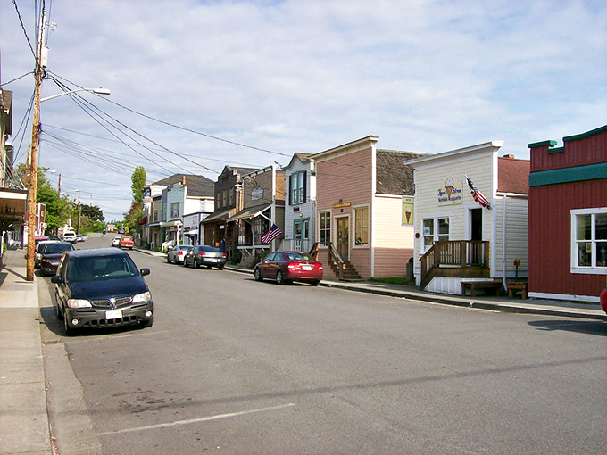 Penn Cove stretches before this Victorian village like nature's own front yard, perfectly manicured by time.