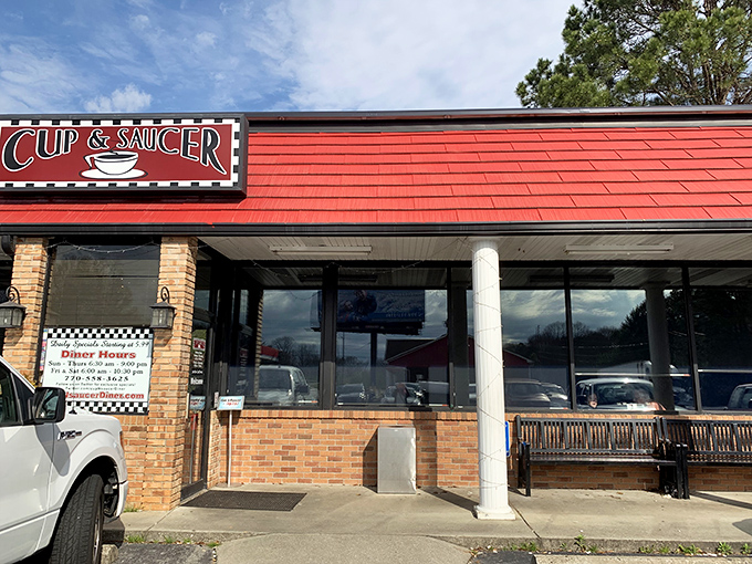 The kind of place where the parking lot smells like bacon and all your problems suddenly seem manageable.