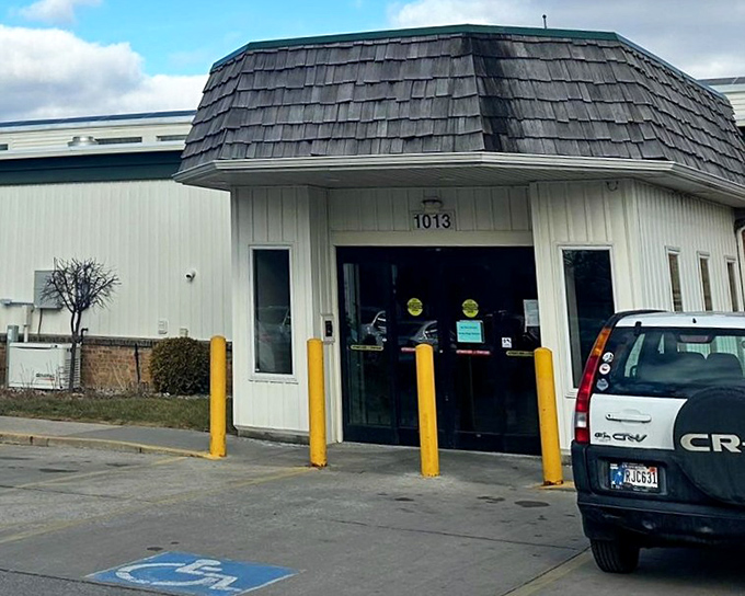 This unassuming entrance to The Depot MCC Thrift Shop hides a labyrinth of affordable treasures waiting to be discovered.