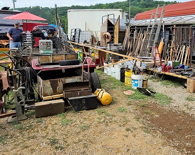Tools, tires, and treasures galore &ndash; Dog Days Flea Market is where your grandfather's workshop meets a treasure hunter's dream.