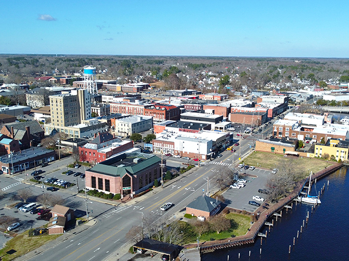 Elizabeth City's waterfront spreads out like nature's own postcard, no filter required for this beauty.