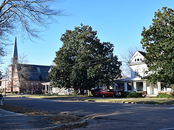 Tree-lined streets and historic buildings create the kind of downtown that makes you walk slower.