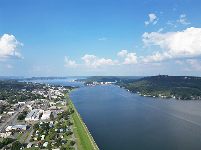 From above, Guntersville Lake sparkles like nature's own mirror, reflecting Alabama's most stunning water wonderland.