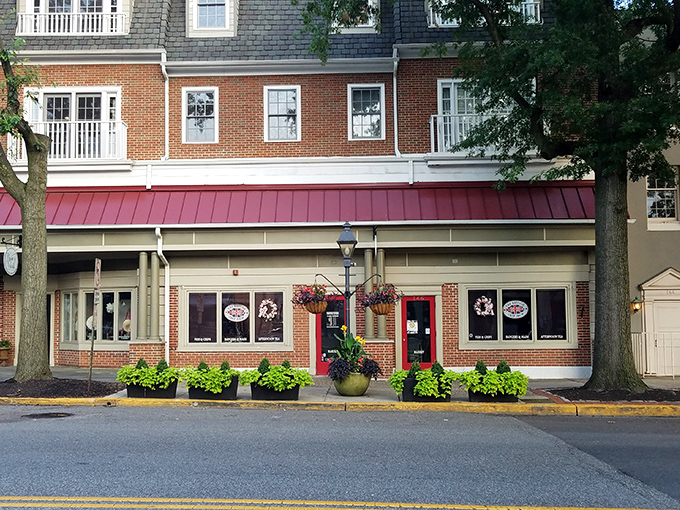Shop signs may have changed since colonial times, but Haddonfield's historic buildings still stand proud along streets once traveled by revolutionaries.