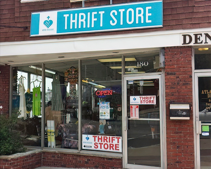 Clean, well-lit displays showcase carefully curated finds, proving thrift shopping can be both stylish and smart.