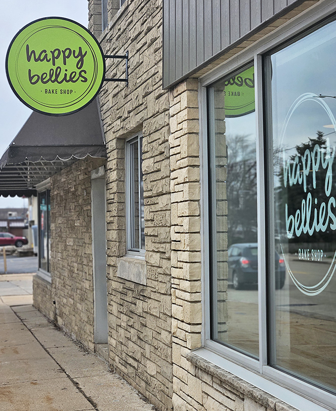 Clean lines and stone details make Happy Bellies look more like a spa than a bakery. Your taste buds will get the pampering they deserve!