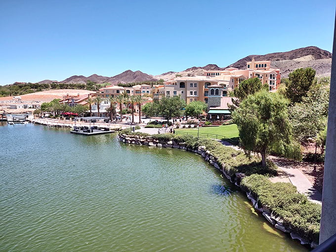Henderson's waterfront community combines desert living with lakeside luxury. Like someone dropped a European village in the middle of Nevada.