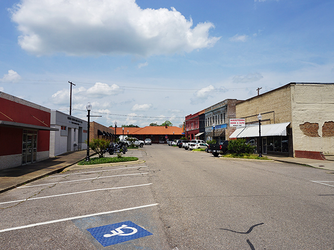 Downtown Hope keeps its easy rhythm, with old brick facades and friendly storefronts basking under the southern sun.