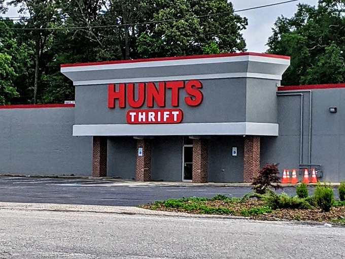 Hunt's distinctive red-trimmed facade houses bargains that would make your grandmother proud of your shopping skills.