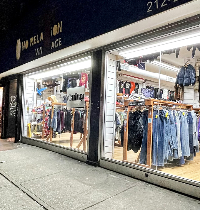 Those bright windows showcase carefully curated vintage pieces that make every fashion lover's heart skip a beat.