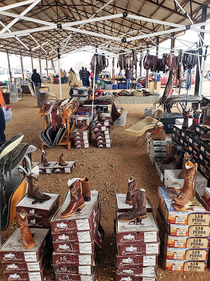 Boot heaven awaits! More cowboy boots than a country music video, all looking for new adventures. 