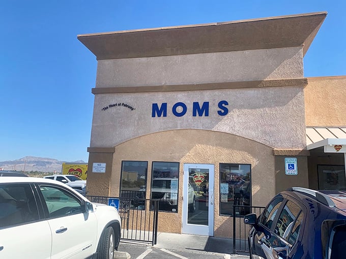 That simple "MOMS" sign speaks louder than any fancy neon could about homestyle cooking done right.