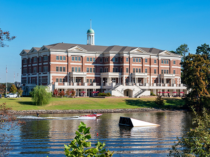 The stately courthouse by the water reminds you that Monroe's beauty matches its bargain dining scene.