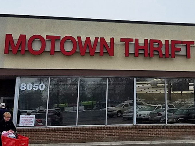 That red shopping cart outside tells the whole story - someone just scored big at this Westland gem. 