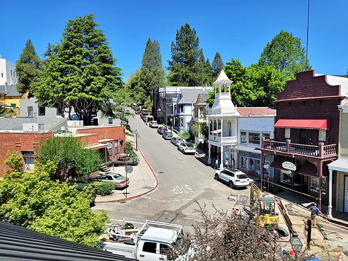 Tree-lined streets lead past historic treasures where miners once struck it rich long ago.
