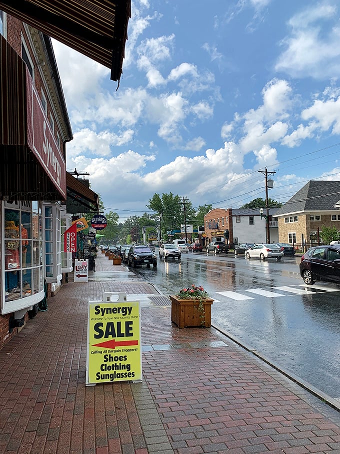 After a summer shower, North Conway's brick sidewalks gleam with promise &ndash; and the possibility of finding the perfect souvenir.