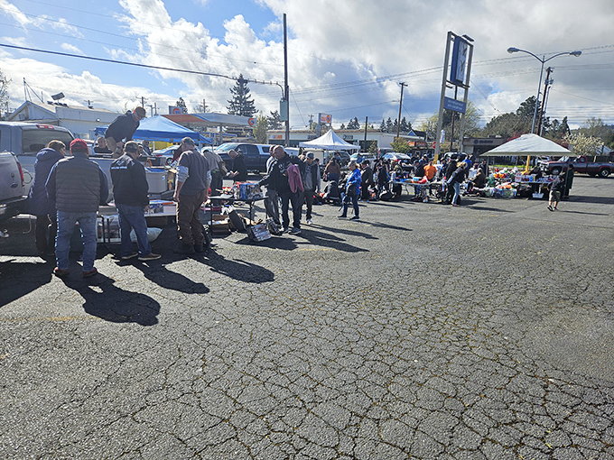 No frills, all thrills at this Portland parking lot market where practical finds await at prices that'll make you smile.