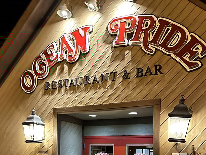 The wooden exterior of Ocean Pride feels like coming home. If home smelled like perfectly seasoned crab cakes and cold beer.