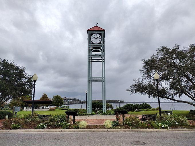 Downtown Palatka's storefronts invite you to slow down and browse. No rush here—time moves differently under those magnificent oaks.