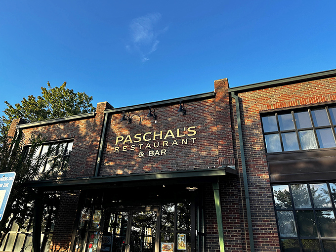 Golden hour at Paschal's casts a warm glow on this Atlanta institution. The building may be brick, but inside they're serving chicken that's pure gold.