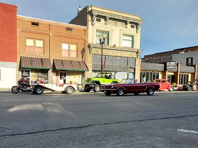 Vintage cars line Payette's main street, where the prices at local eateries seem equally from another era.