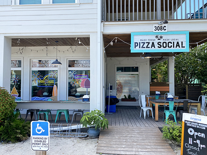 Pizza Social's beachy blue-and-white facade is the Florida equivalent of finding a unicorn &ndash; magical, unexpected, and guaranteed to make your Instagram followers jealous.