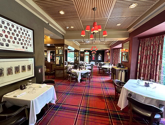 That tartan carpet isn't just for show&mdash;it's setting the stage for a meal that deserves its own spotlight. Fancy without the fuss!