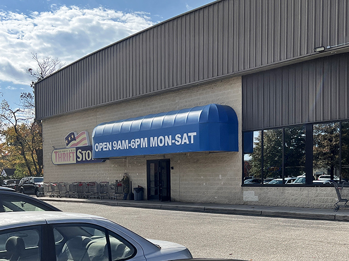 West Berlin's thrift superstore stands ready for action, like a field general commanding an army of pre-loved treasures just waiting to be discovered.