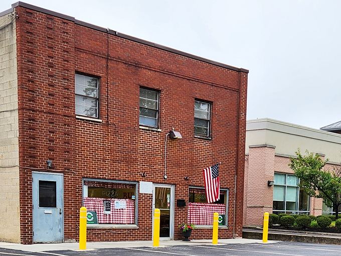 Rubino's Pizza: Behind that classic brick facade and American flag lies pizza so good, you'll forget all about your diet plans.