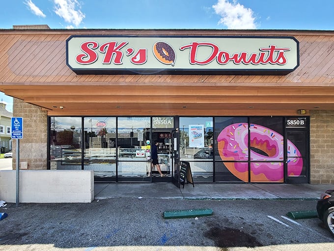 Window shopping takes on new meaning at SK's, where the donut display is better than any department store.