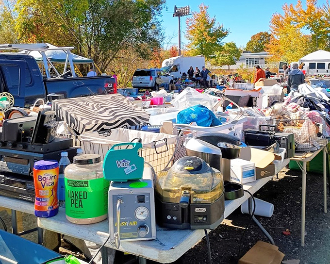 Outdoor flea market magic&mdash;where every table might contain that perfect something you never knew you needed until this very moment.