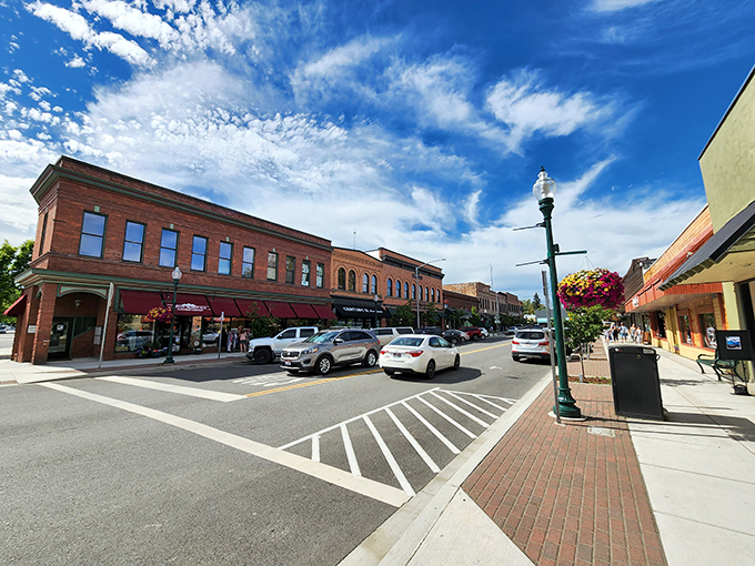 Downtown Sandpoint offers that perfect blend of mountain majesty and lakeside leisure. No filter needed here!