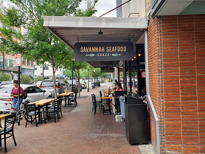 Urban seafood done right - where brick meets ocean bounty in downtown Savannah's bustling heart.
